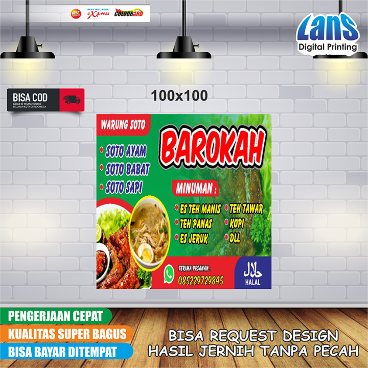Spanduk Soto Banner Soto Custome Free Design | Lazada Indonesia