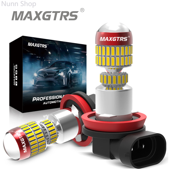 Maxgtrs หลอดไฟตัดหมอก LED H8 H11 9005 9006 HB3 HB4 H16 78 SMD 4014 DRL ...