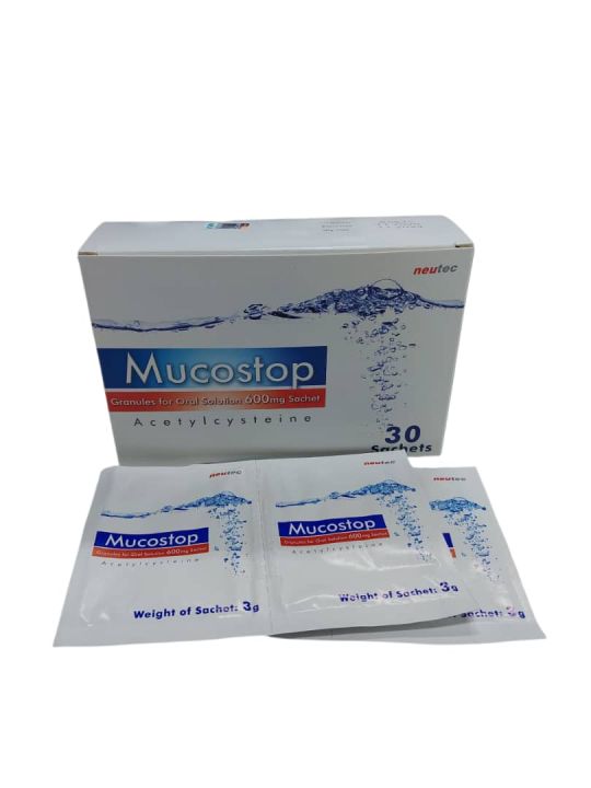 Mucostop Granules for Oral Solution [Acetylcysteine] 600mg (1sachet-3g ...