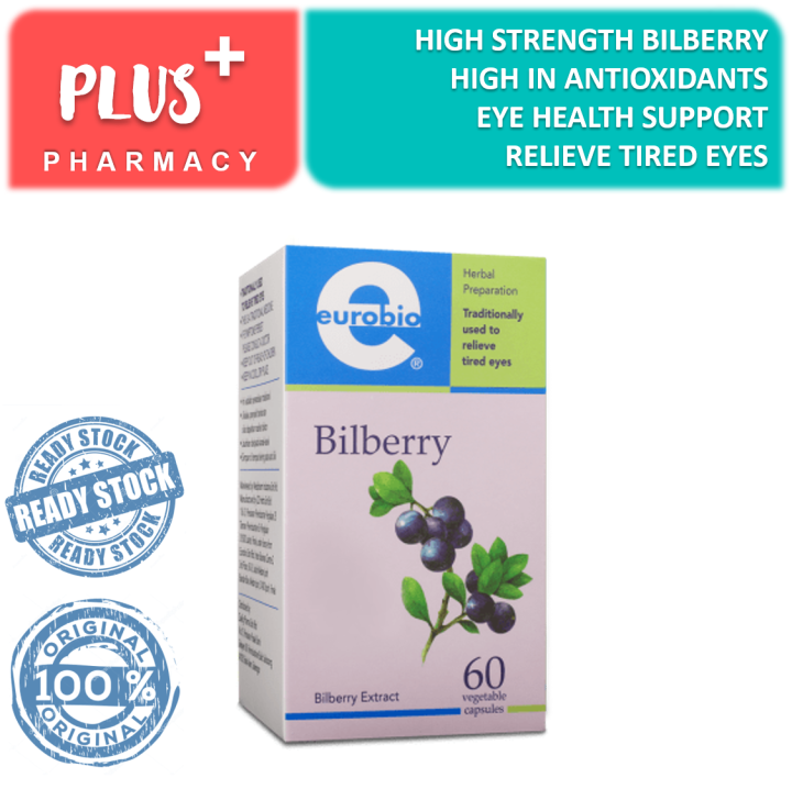 [PLUS+PLUS] Eurobio Bilberry Extract 450mg 60's vegecaps ( eye health ...