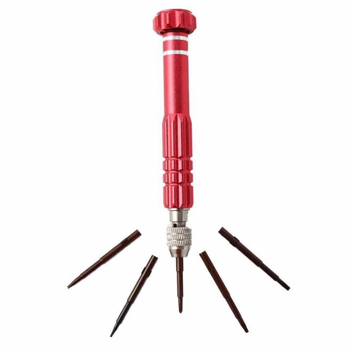 Iutre 5 In 1 Multifunction Aluminum Mini Eyeglass Repair Precision Ic Screwdriver Set Repair Kit