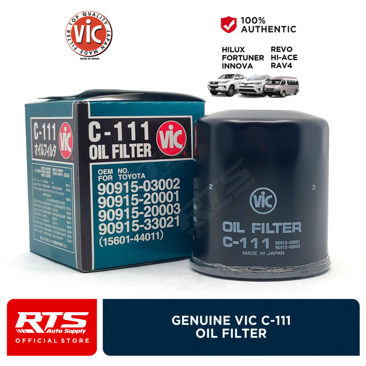 VIC Oil Filter C111 for Toyota Fortuner Innova Hilux Revo Hiace Rav4 ...