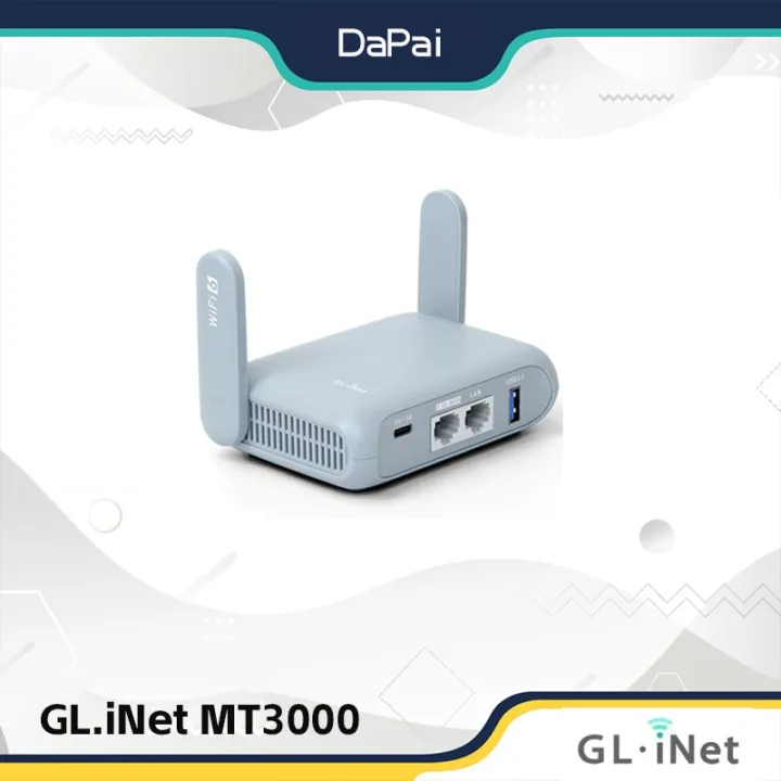 GL.iNet GL-MT3000 (Beryl AX) Portable WiFi 6 Gigabit Router for Home ...