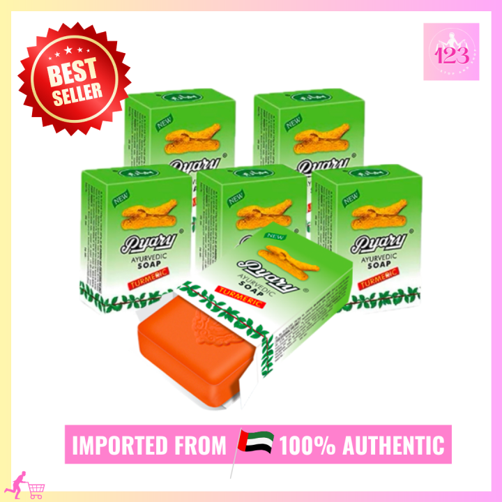 PYARY TURMERIC BAR SOAP Ayurvedic soap, whitening soap, anti aging soap ...