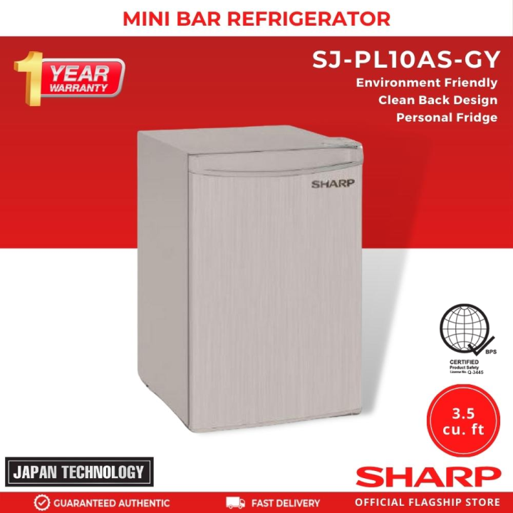 Sharp Mini Fridge Personal Refrigerator SJ-PL10AS-GY 3.5 cuft | Lazada PH