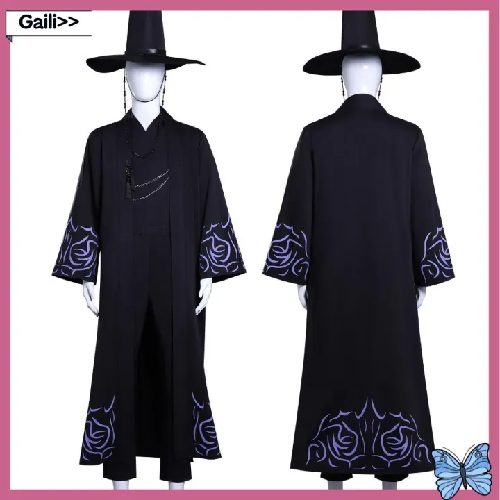 GAILI Black Kpop Demon Hunters Costume Saja Cosplay Anime Demon Hunter ...