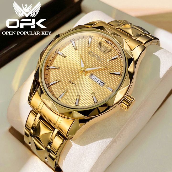 OPK 2023 New High Fashion Men's Watch Original Authentic Gold Cool ...