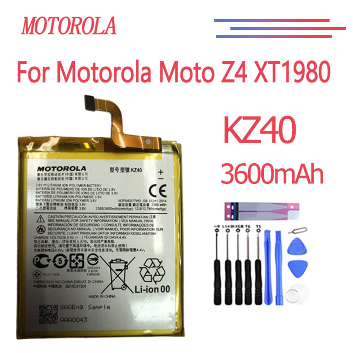 Original แบตเตอรี่ Motorola Moto Z4 XT1980 battery( KZ40) 3600mAh + ฟรี ...