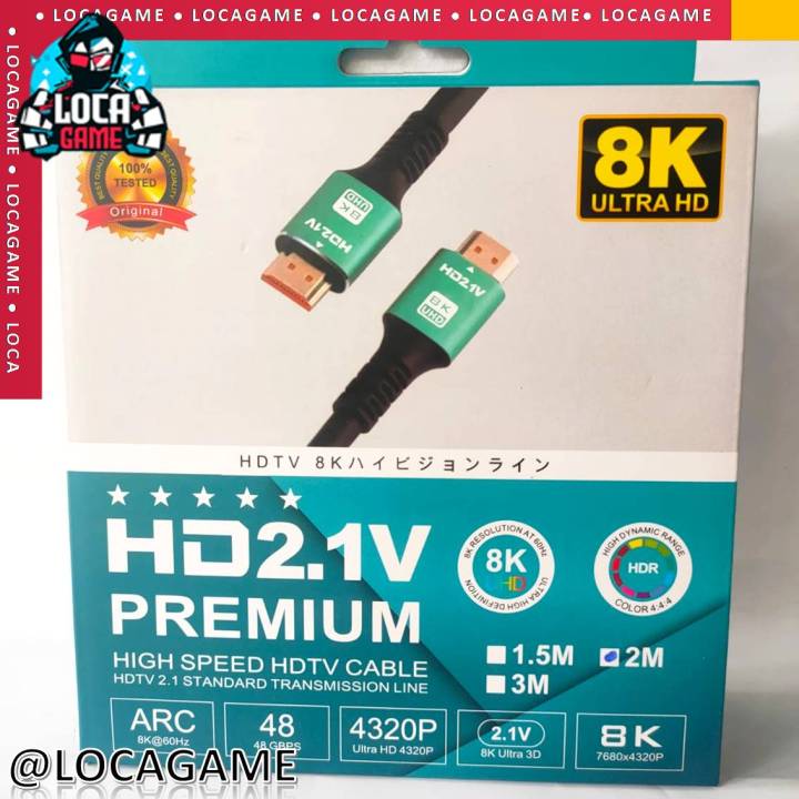 KABEL/CABLE HDMI 2.1V HIGH SPEED 8K ULTRA HD PANJANG 2 METER & 5 METER ...