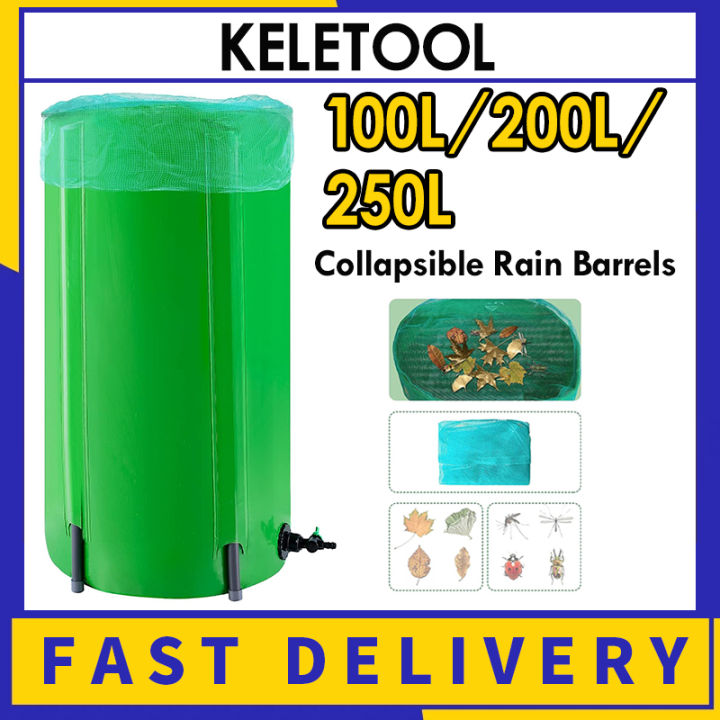Portable RIOBOW Rainwater Storage Barrel Garden Rain Collection System ...