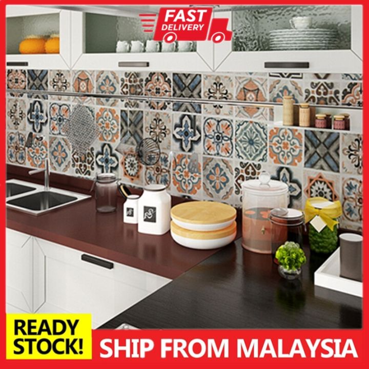 Pelekat Jubin Moroccan Tebal Anti Minyak Dan Kalis Air Untuk Dapur ...