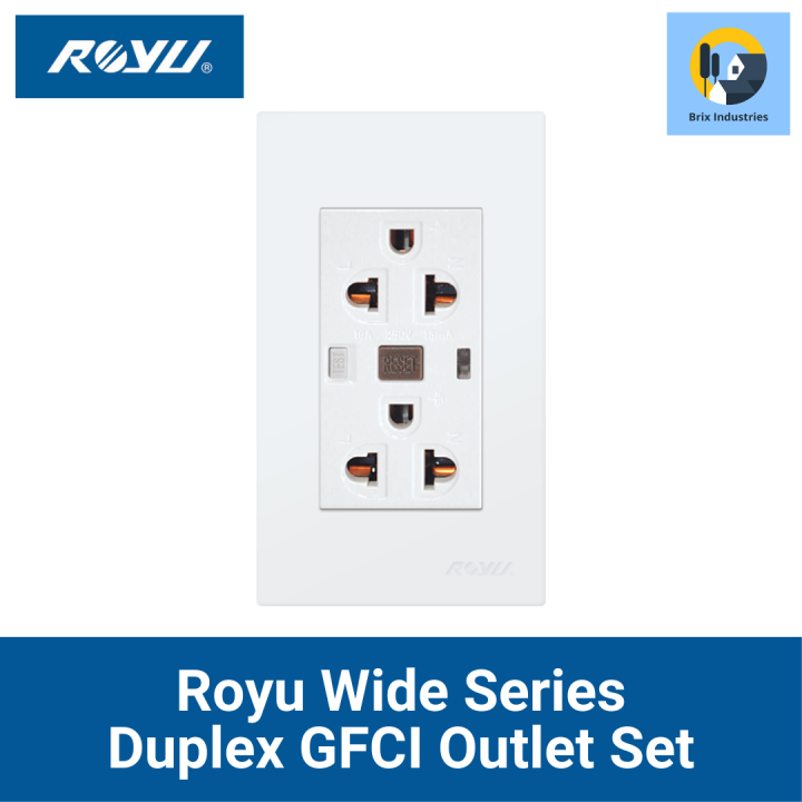 Royu Duplex GFCI Universal Outlet Set Wide Series WD933 Ground-Fault ...