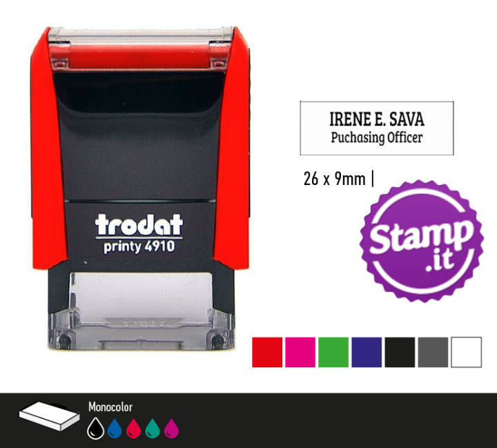 Self-inking Stamp 26mm x 9mm Trodat Printy 4910 | Lazada PH
