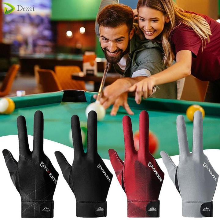 DEMI Left Right Hand Snooker Glove Elasticity Spandex Three Fingers ...