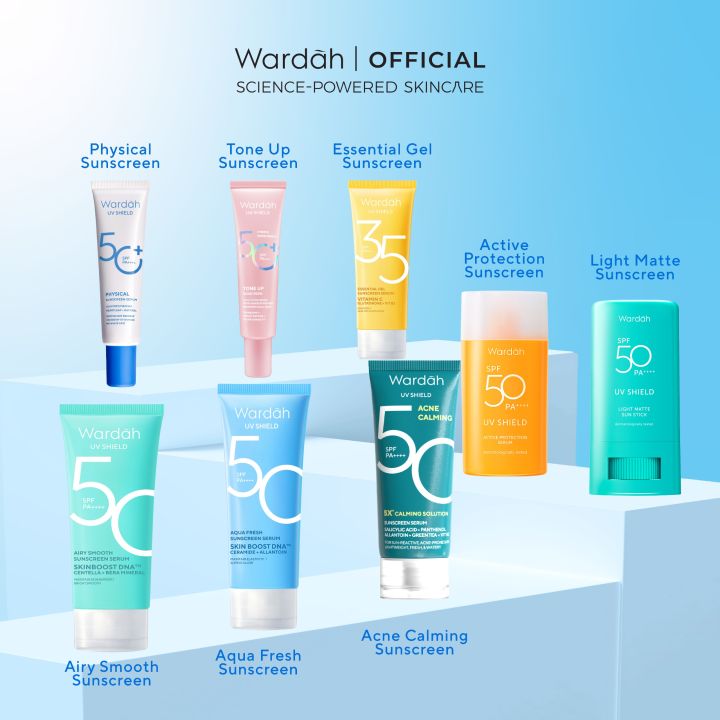 WARDAH UV Shield Sunscreen All Series - SPF 35 SPF 50 - Skincare ...
