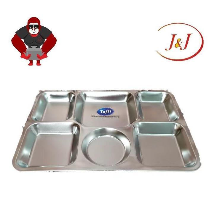 TOFFI Stainless Steel Rectangle Fast Food Tray | Lazada