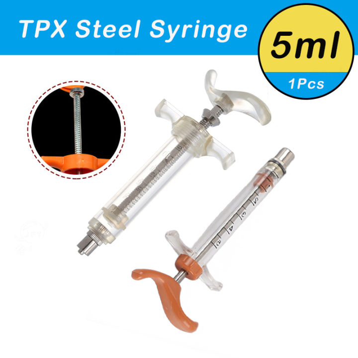 5ml Tpx syringe Veterinary Fiber glass syringe for pig Poultry chicken ...