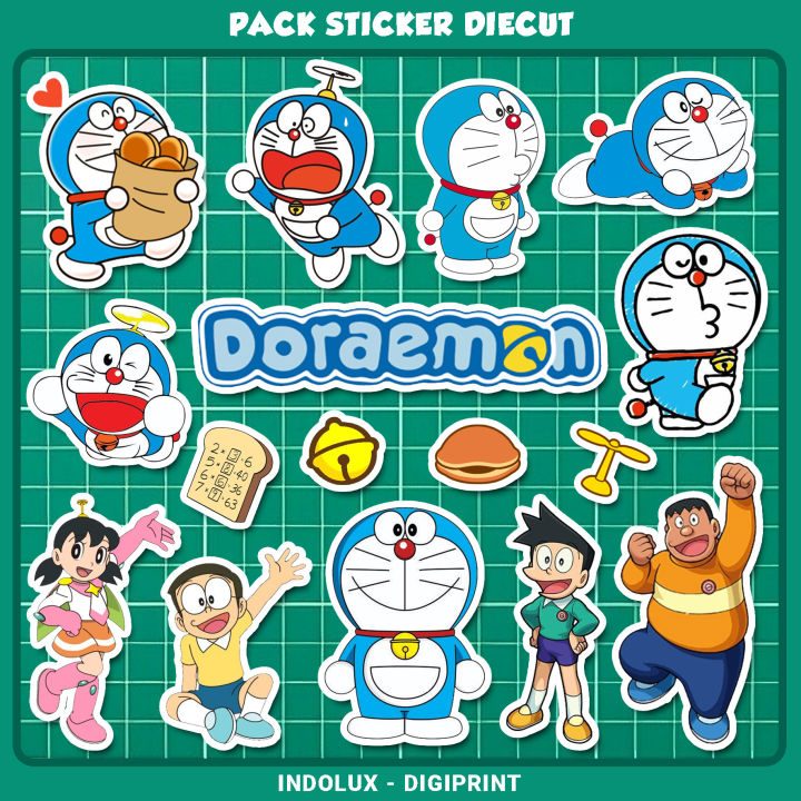 45 Pcs Doraemon Sticker Nobita / Shizuka / Dorami Stiker Anti Air Untuk ...
