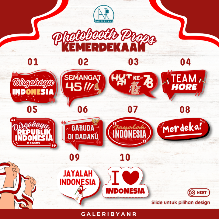 D33 Photobooth Props Acc Kemerdekaan Dirgahayu indonesia 17 Agustus ...