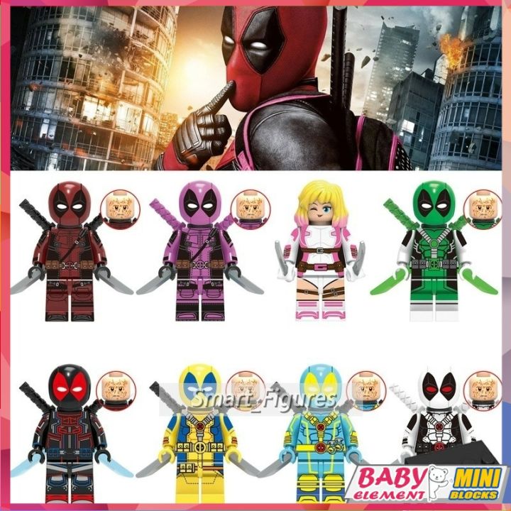 Mới Deadpool Minifigures tron X-Men gwenpool màu hồng Deadpool tron ...