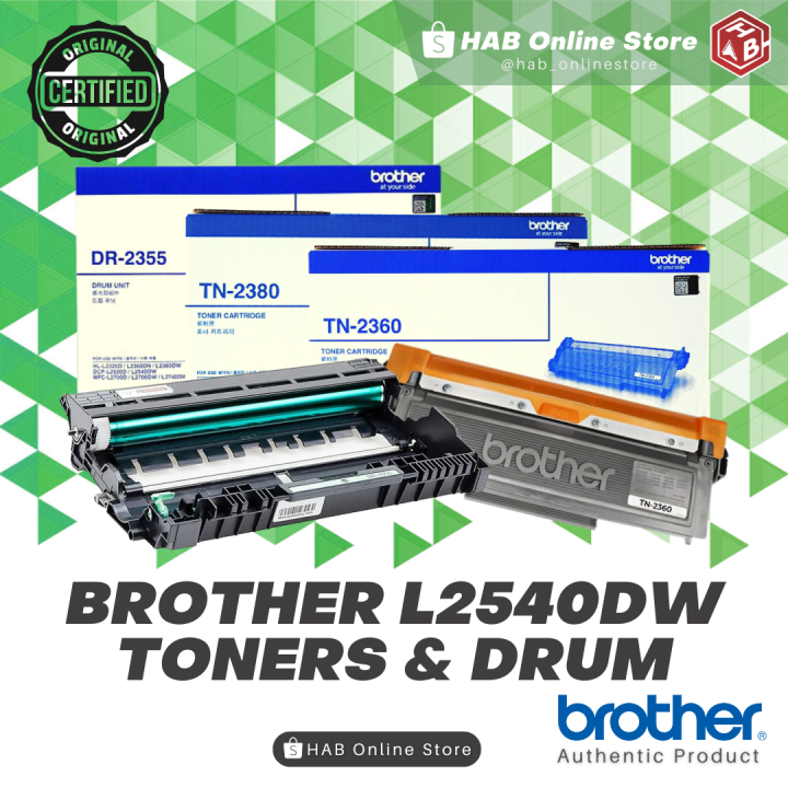 Original Brother DCP-L2540dw Toner & Drum TN-2360 TN-2380 DR-2355 High ...