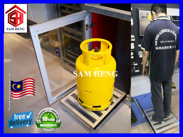 Kabinet Rail Tong Gas Rak Dapur/Kitchen Cabinet Aluminium Gas Cylinder ...