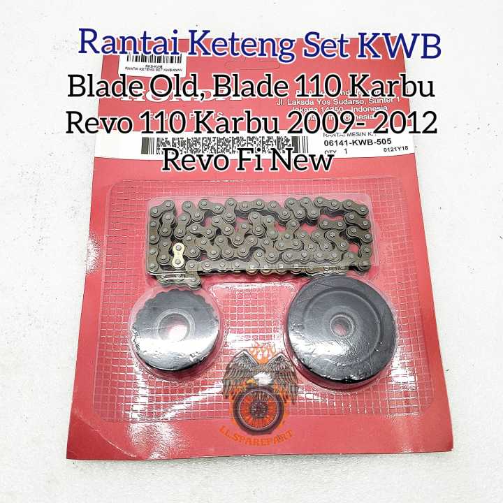 RANTAI KETENG SET HONDA KWB/KWW ASLI ORIGINAL BLADE OLD LAMA BLADE 110 KARBU REVO 110 KARBU 2009 ...