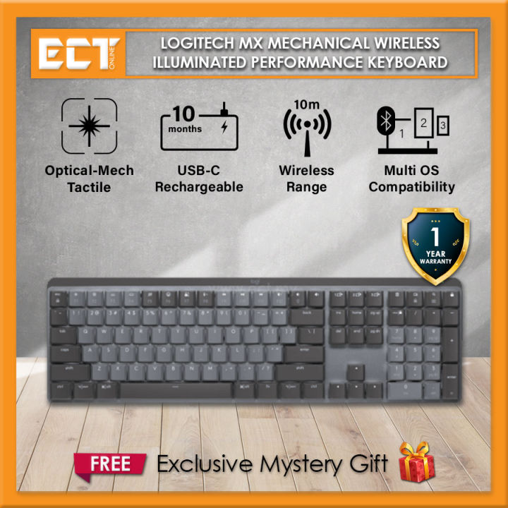 Logitech MX Mechanical Wireless Illuminated Performance Keyboard ...