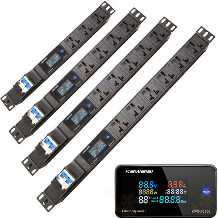 Smart Pdu Power Strip For Cabinet 2-7 Power Universal Digital Unit Socket Voltage Distribution ...