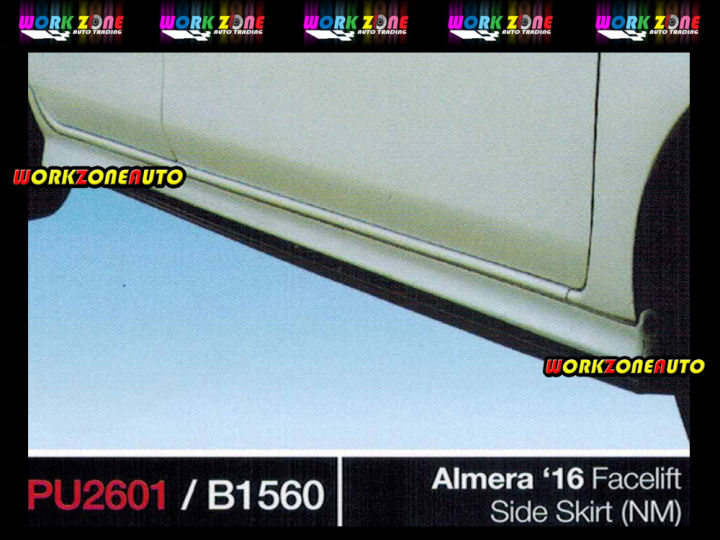 B1560 Nissan Almera 16 Facelift Fiber Side Skirt (Nismo 2) Body kit ...
