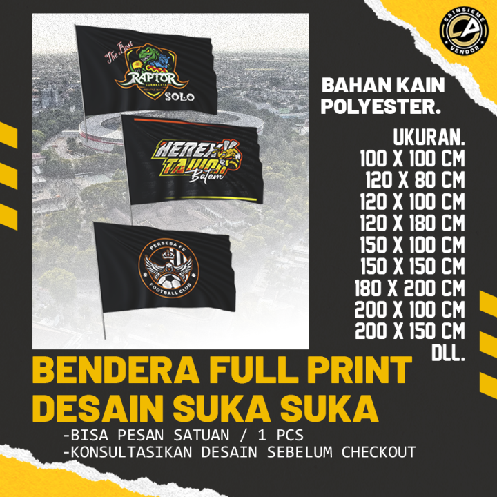jasa pembuatan bendera custom cetak bendera printing polyester desain ...