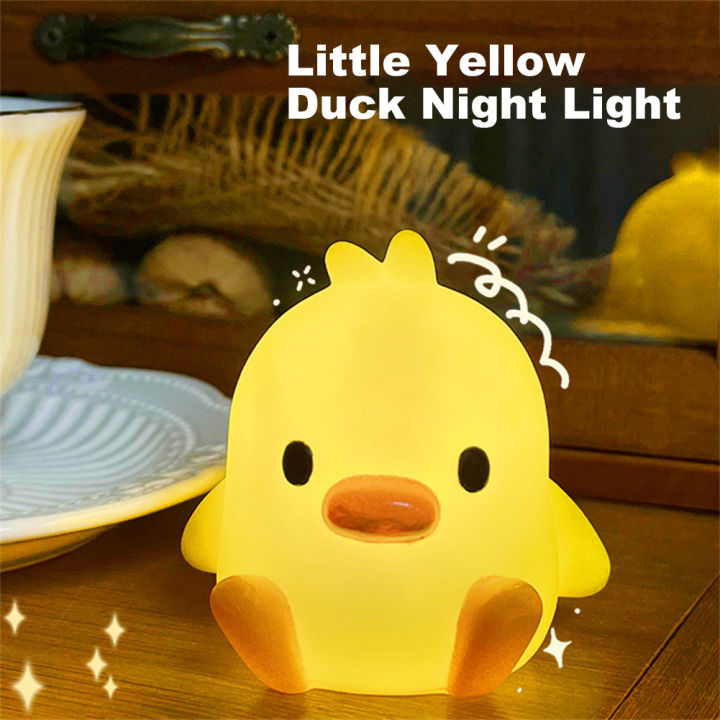 YILQQPER Night Light Cute Duck Cartoon Animals Silicone Lamp ...