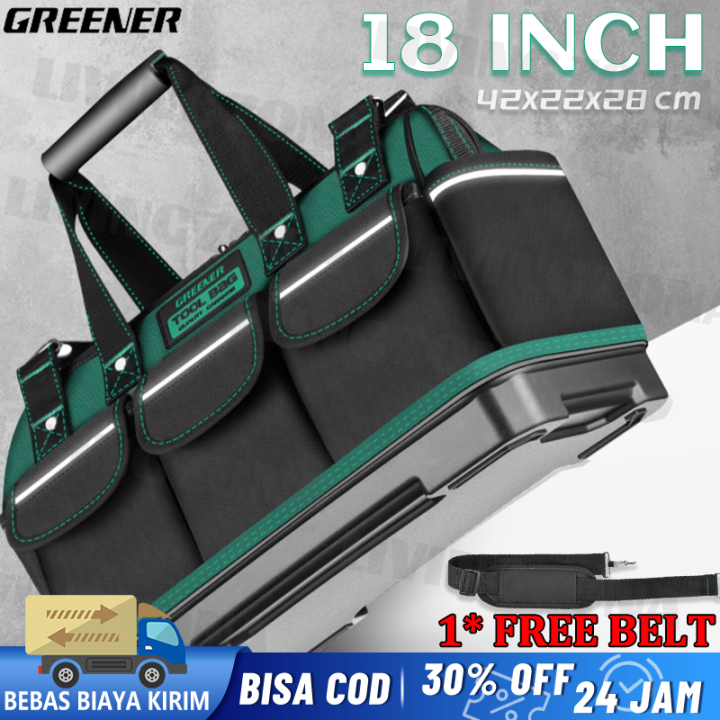 GREENER Toolbag 18 inch Tool Bag / Tas Perkakas Toolkit Toolbox ...