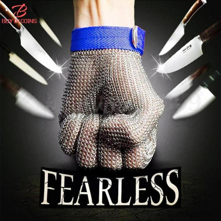 BUYINCOINSความปลอดภัยตัดหลักฐานถุงมือถักสเตนเลสกันบาดสแตนเลสถุงมือถุง ...