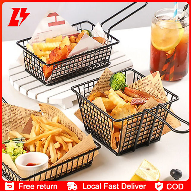 Sizzling French Fries Kitchen Frying Tray Holder Food Basket Storage ...