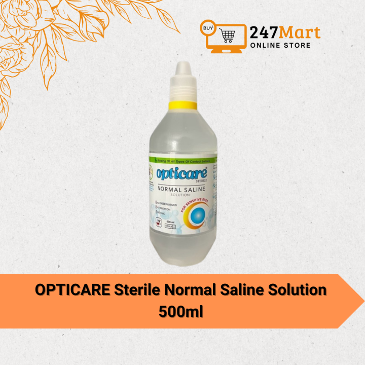 OPTICARE Sterile Normal Saline Solution 500ml | Lazada