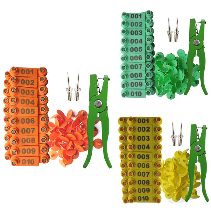 (SNMI) Ear Tag Pliers Ear Tag Sheep Marker Applicator 001-100 Ear Tags ...