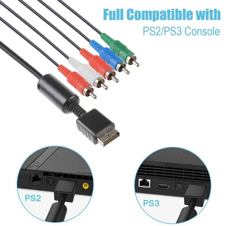 Ypbpr for PS2// Slim HDTV-Ready TV HD Component AV Cable 5-Wire 6FT ...
