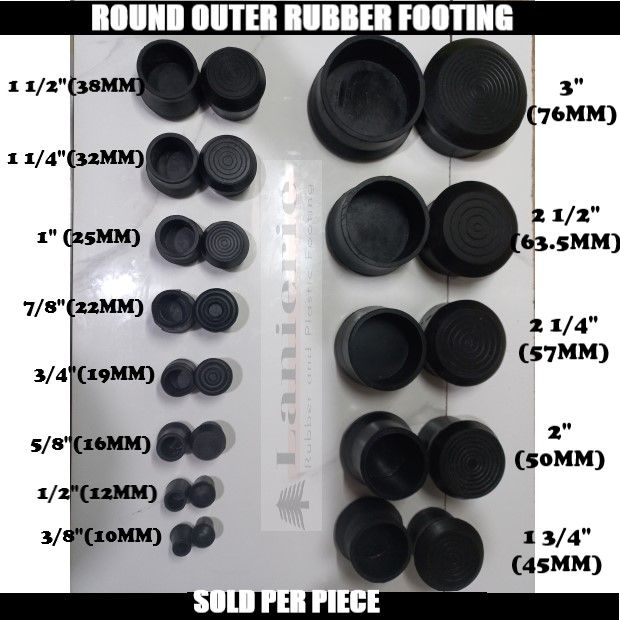 ROUND OUTER RUBBER FOOTING- SOLD PER PIECE-Protect your pipe | Lazada PH
