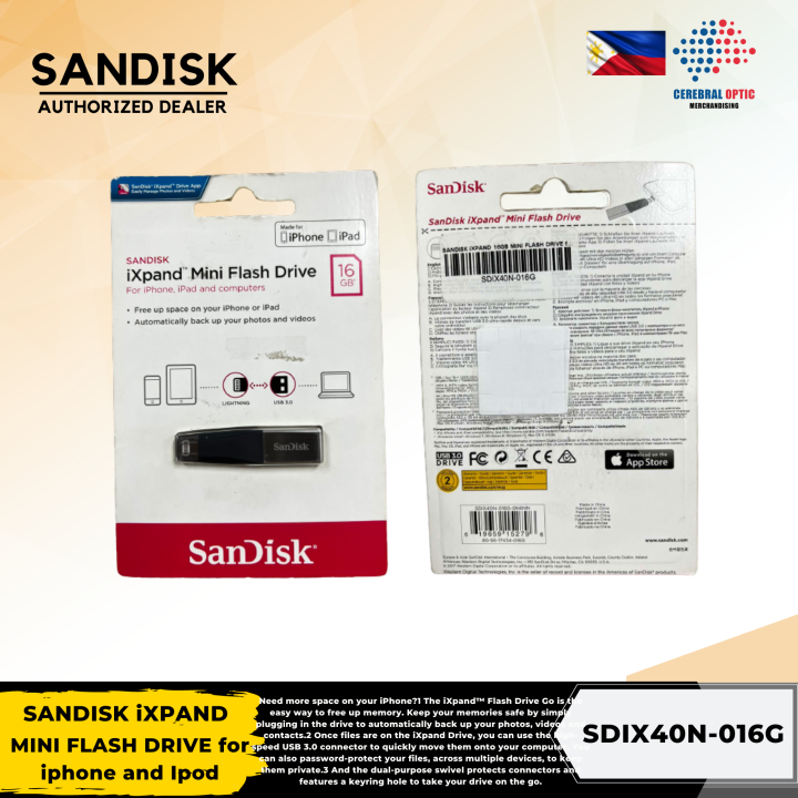 SanDisk iXpand Mini Flash Drive for iOS (16GB / 32GB / 64GB) - Cerebral ...