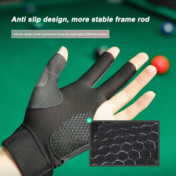German Craft Open Finger Billiard Pool Gloves Adjustable Sticker ...