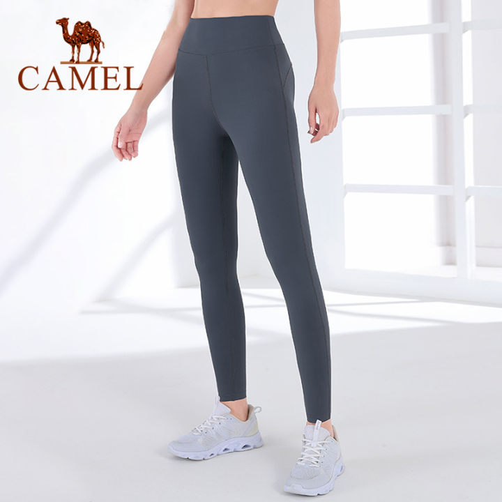 Camel sports women's thin tights running fitness pants high waist ...