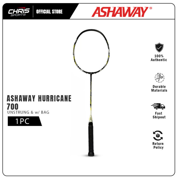 ASHAWAY HURRICANE 700 Badminton Racket with BAG and Unstrung | Lazada PH