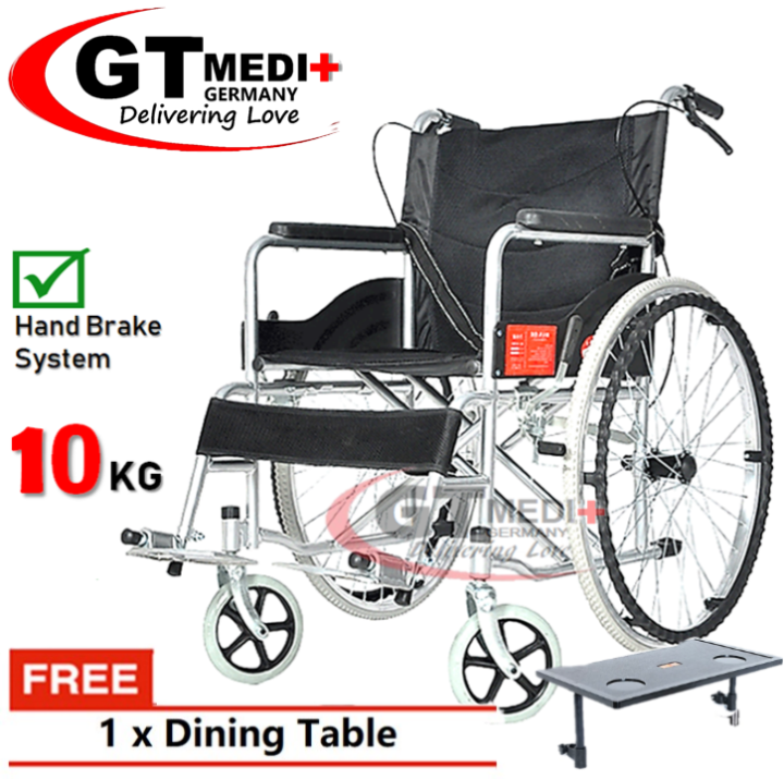WBIG-P-10 GT MEDIT GERMANY Ultra Lightweight Self Propelled Wheelchair Foldable Travel Wheel ...