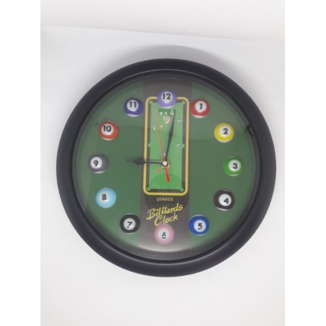 Billiard ball clock (black) for billiard table / gamit sa bilyaran ...
