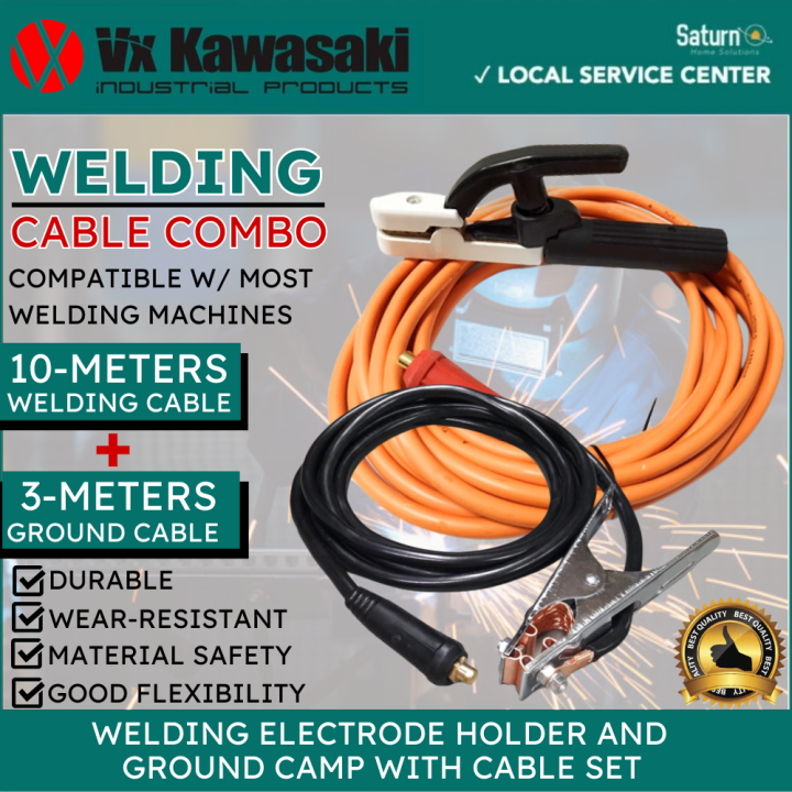VX Kawasaki 10M Welding Cable and 3M Ground Cable set - generic ...