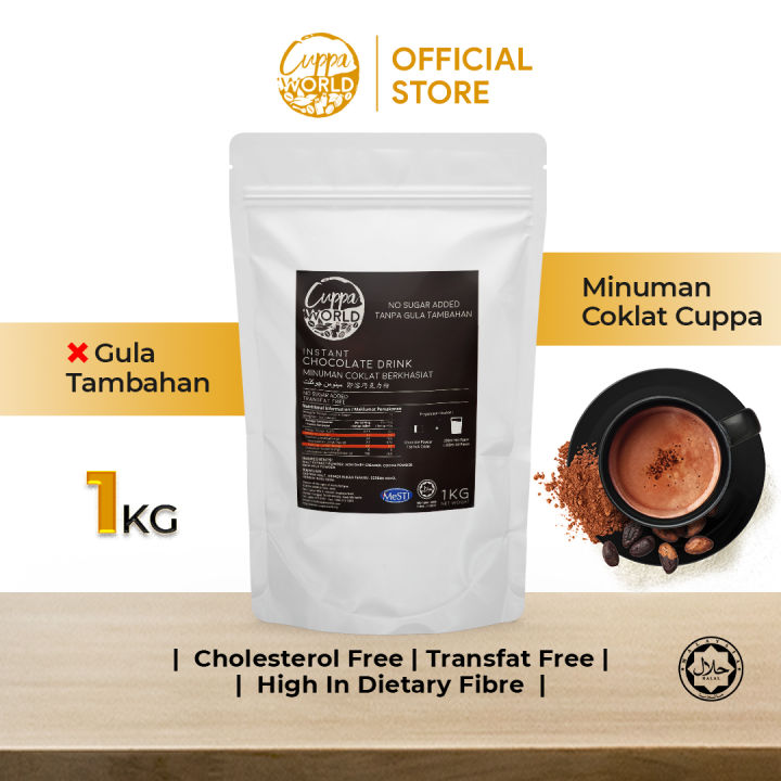 Cuppa Instant Premium Chocolate Powder 1kg (No Sugar Added)(Tiada Gula Tambahan) | Lazada