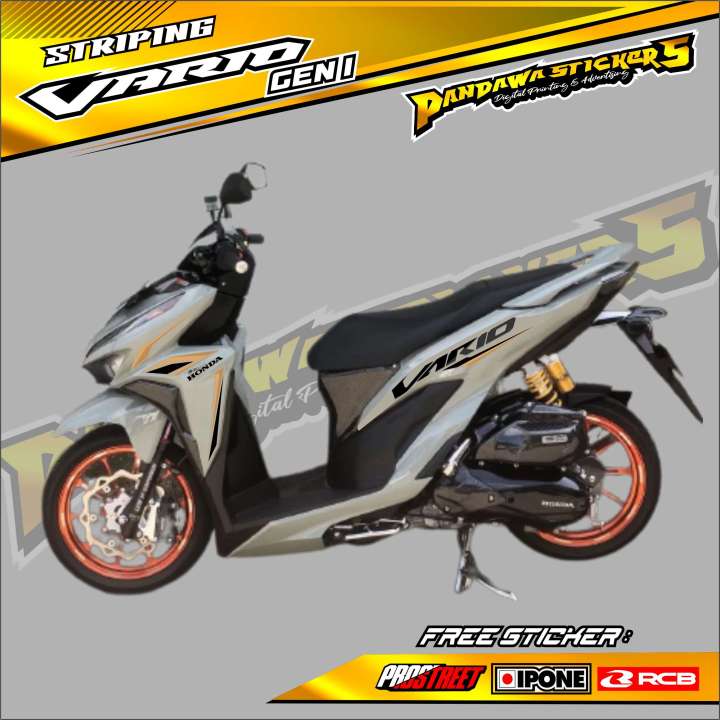 STRIPING VARIASI MOTOR VARIO 150 LED NEW / STICKER LIST HONDA VARIO ...