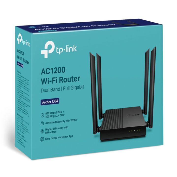 TP-Link Dual Band Wifi Router AC1200 Archer C64 5G | Lazada Indonesia