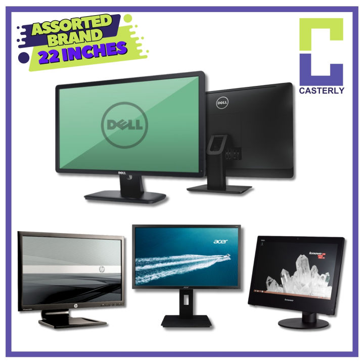 Dell HP Lenovo | 22” Inch | Widescreen | LCD Computer Monitor for PC ...